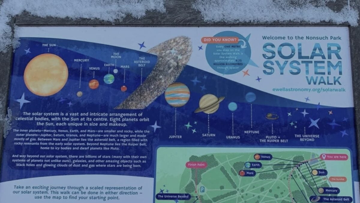 Nonsuch Park Solar System Walk - Go Stargazing